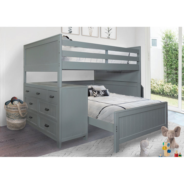 Caramia Furniture Blytheville Kids Full Over Full Storage Bunk Bed ...