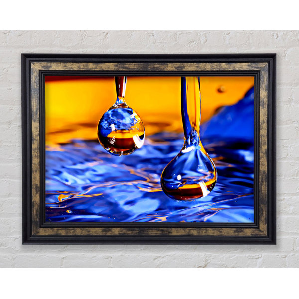 Bright Star Duo Wassertropfen Blau Orange - Einzelne Bilderrahmen ...