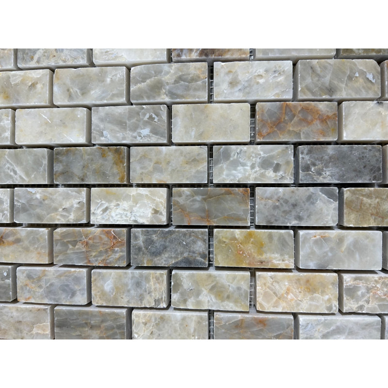 SB TILE AND STONE 1" x 2" Natural Stone Marble Look Mosaic Tile | Wayfair