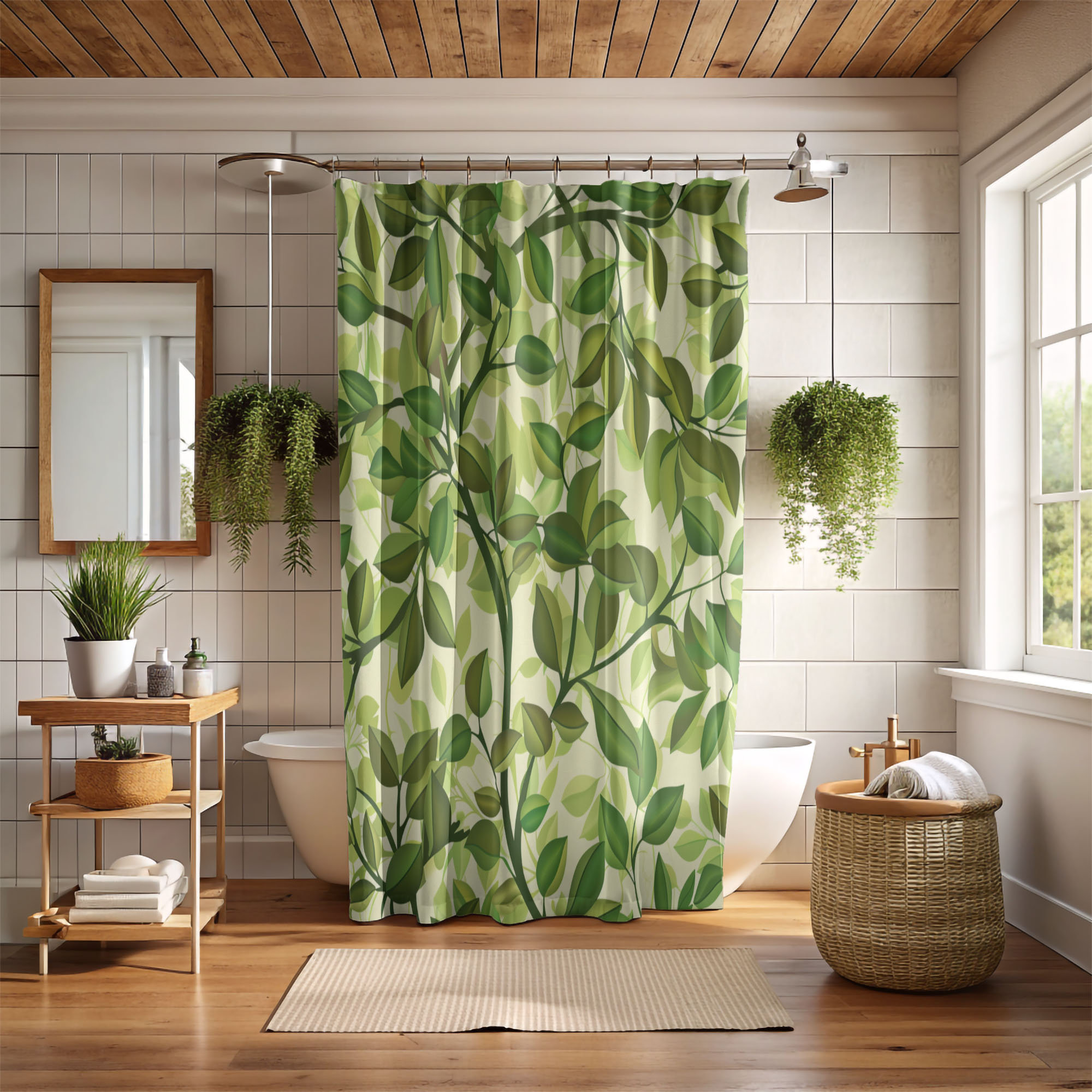 Bay Isle Home™ Spring Sprouts - Premium Shower Curtain | Wayfair