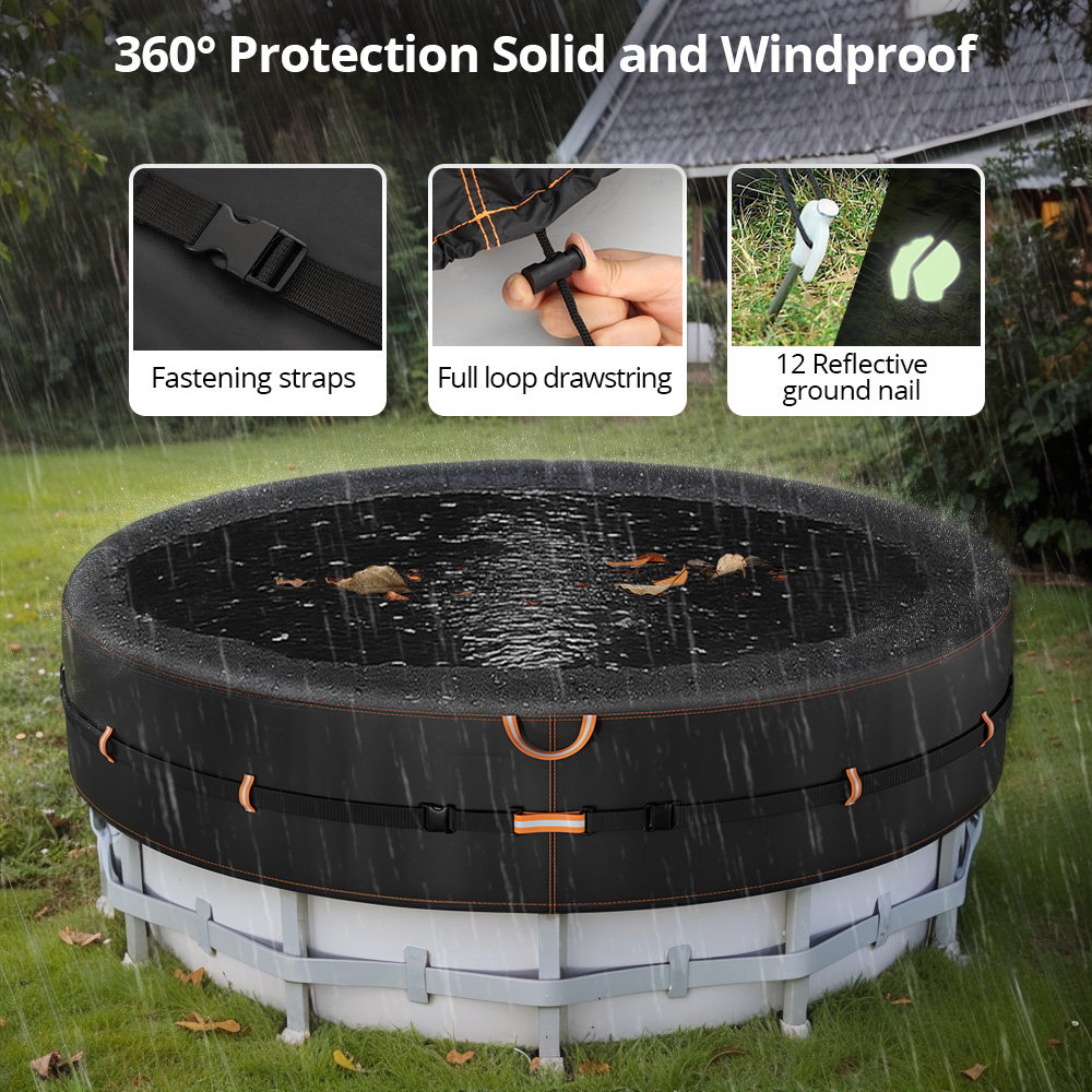 KingSo Round Pool Cover for Above Ground Frame Pools (Cover Only) | Wayfair