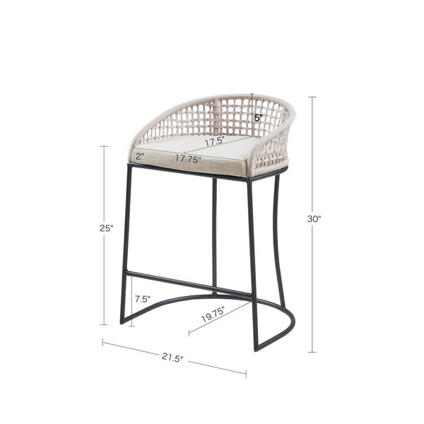 Orren Ellis Woven Counter Stool 25" | Wayfair