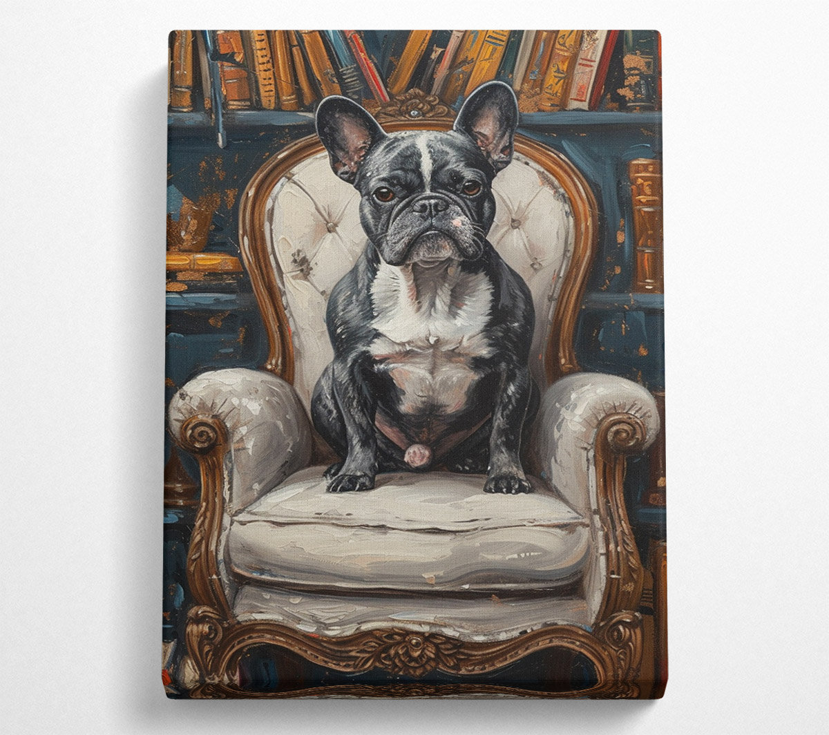 ClassicLiving Frenchie Chair - No Frame Art Prints on Canvas | Wayfair ...