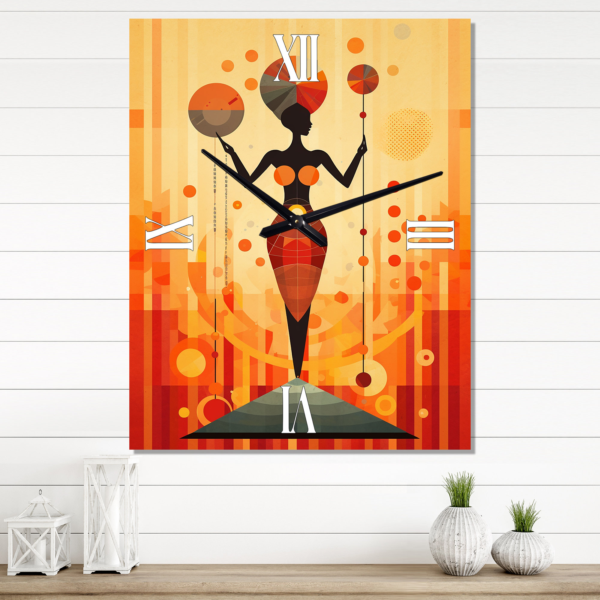 Design Art Tribal Goddess Rhythms In Orange And Red III - African ...