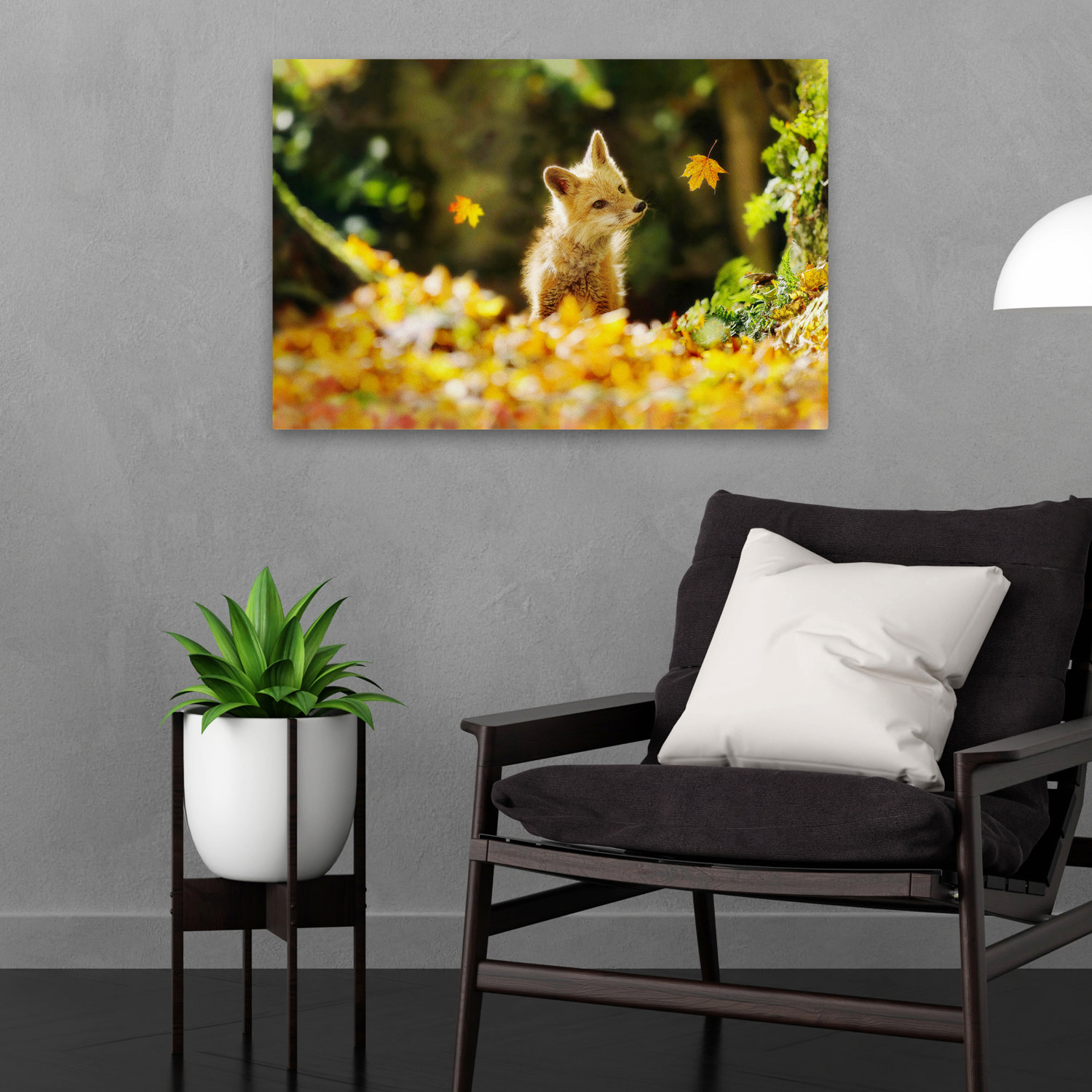 Union Rustic Falling Leaves Fox - Photography Animals Autumn Nature And ...