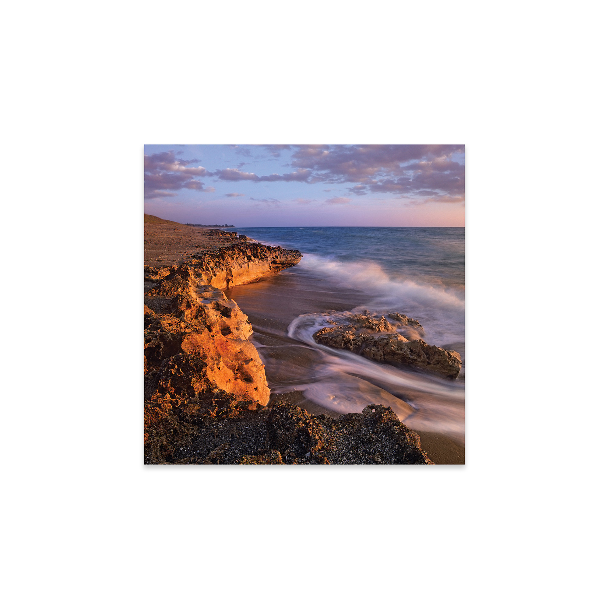 Dovecove Beach At Dusk, Blowing Rocks Preserve, Florida On Plastic ...