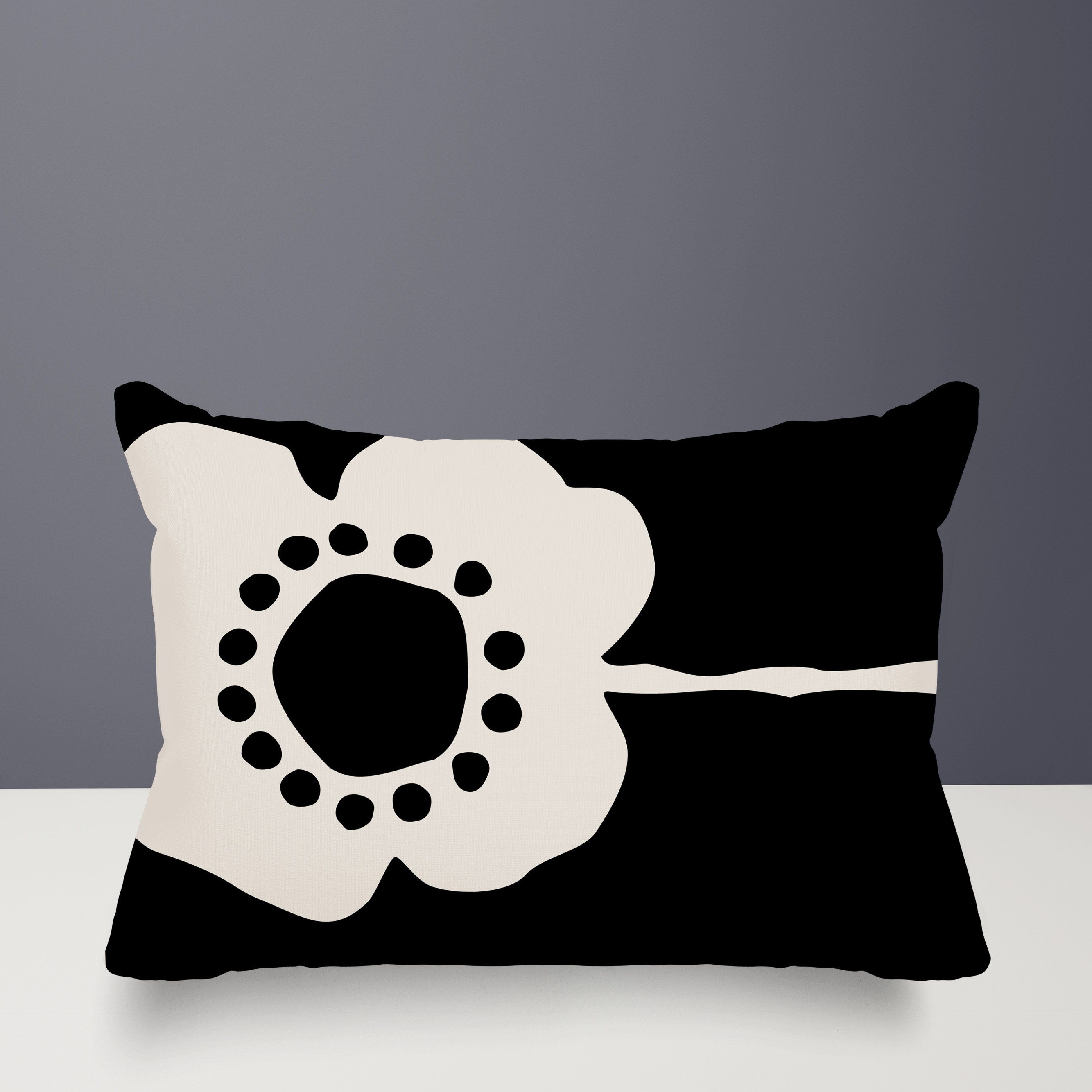 ULLI HOME Sofi Minimalist Reversible Indoor/Outdoor Lumbar Pillow | Wayfair