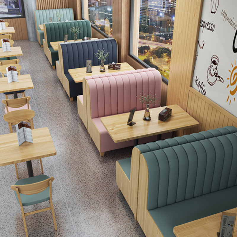 Canadian Linen Nordic Modern Simple Cafe Restaurant Benches Faux ...