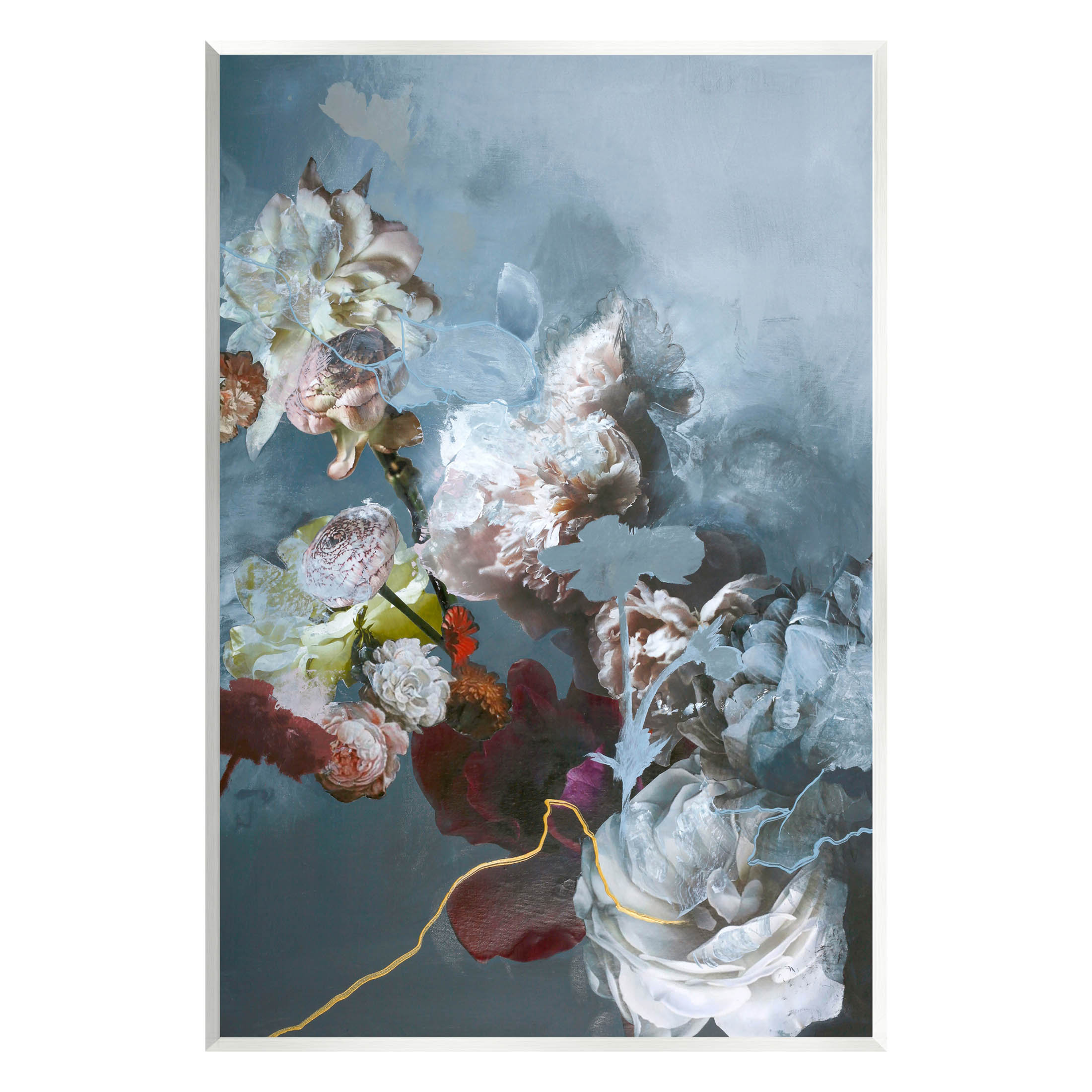 Stupell Industries Blooming Contemporary Florals Canvas Wall Art By ...