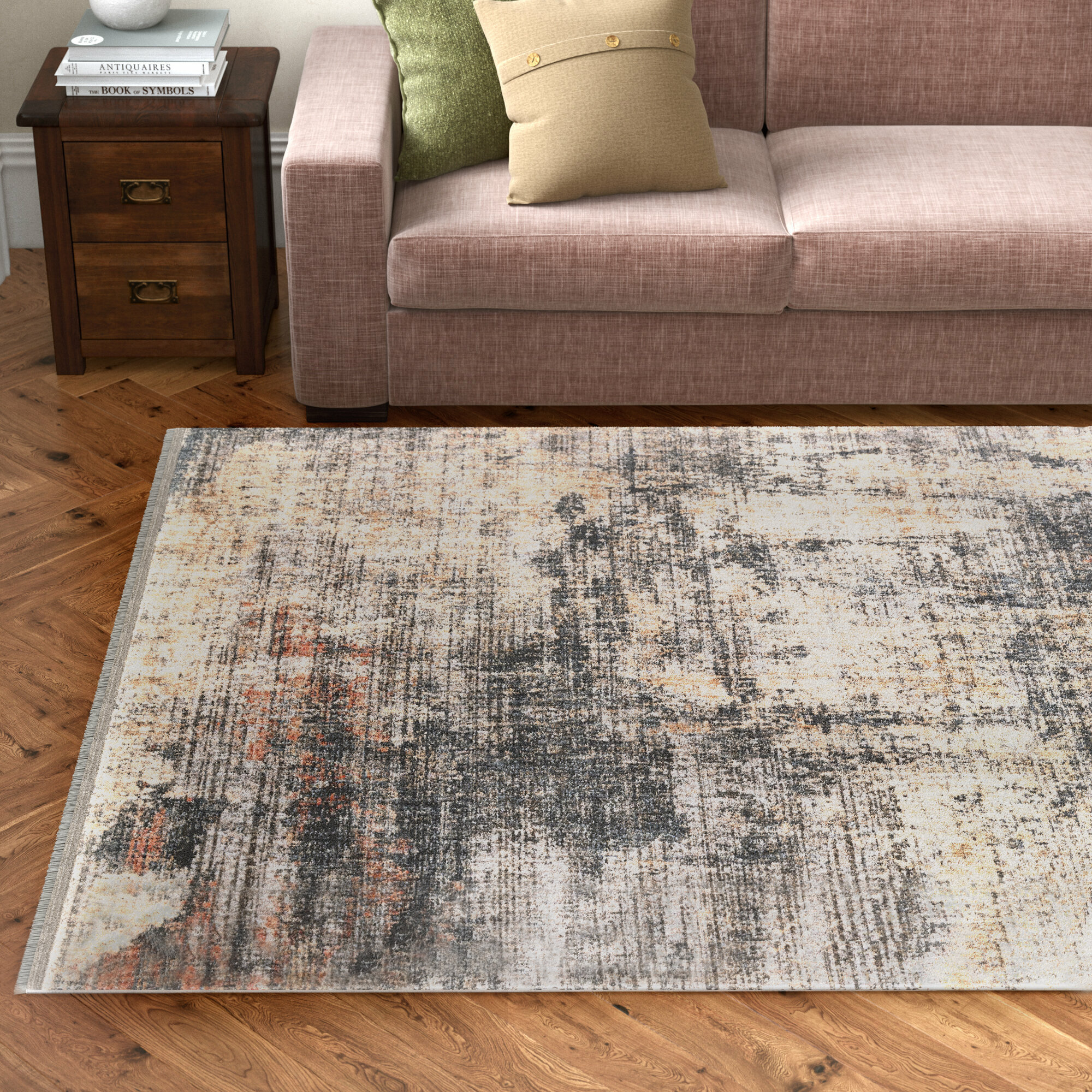 Lark Manor Kaniel Solist Hand Knotted Brown/Grey Rug | Wayfair.co.uk
