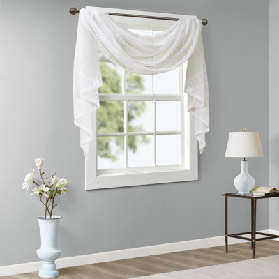 Charlton Home® Niord Polyester Sheer Window Scarf Panel & Reviews | Wayfair