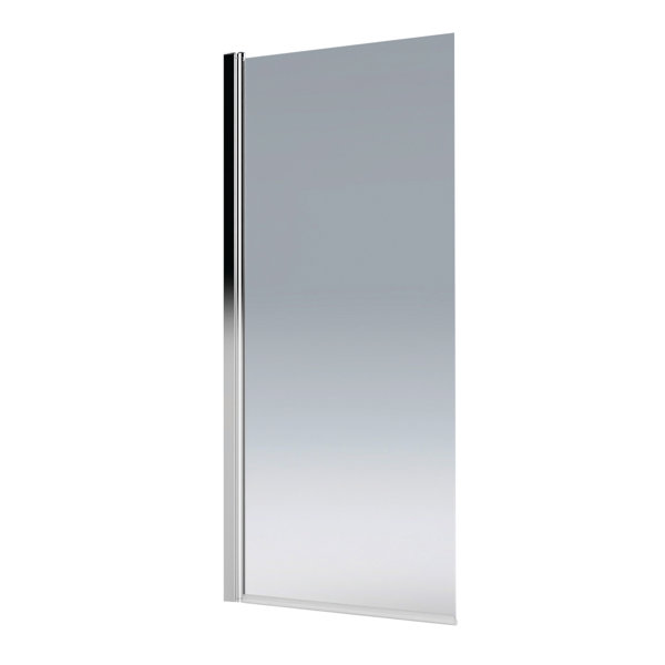 Aqualux AQUA6 840mm - 860mm W x 1500mm H Framed Bath Screen with Clear ...