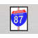 Bright Star Interstate 87 Sign - Single Picture Frame Print on Canvas ...