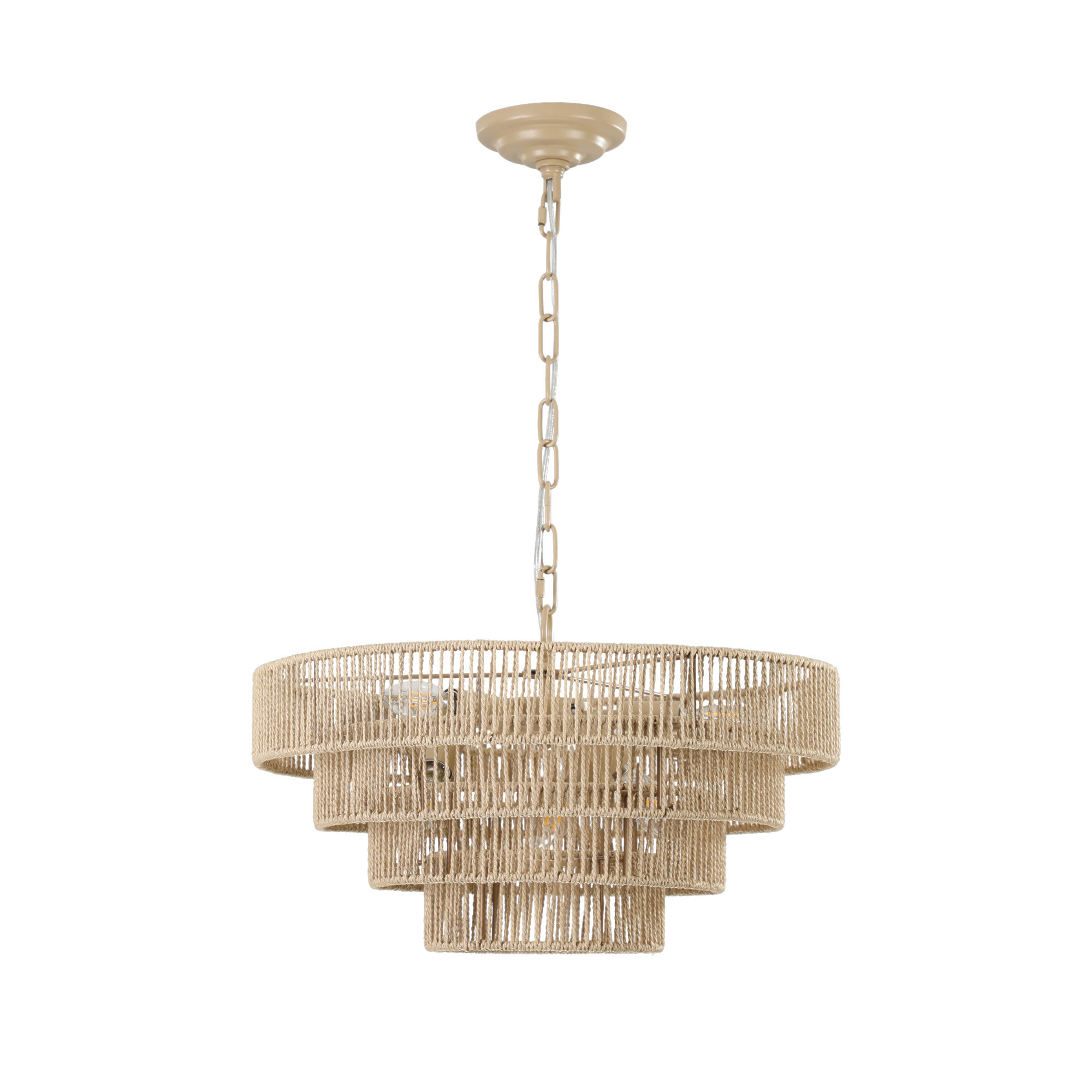 Breakwater Bay 20In. Bohemian Woven 4-Tier Pendant Light, 6-Light ...