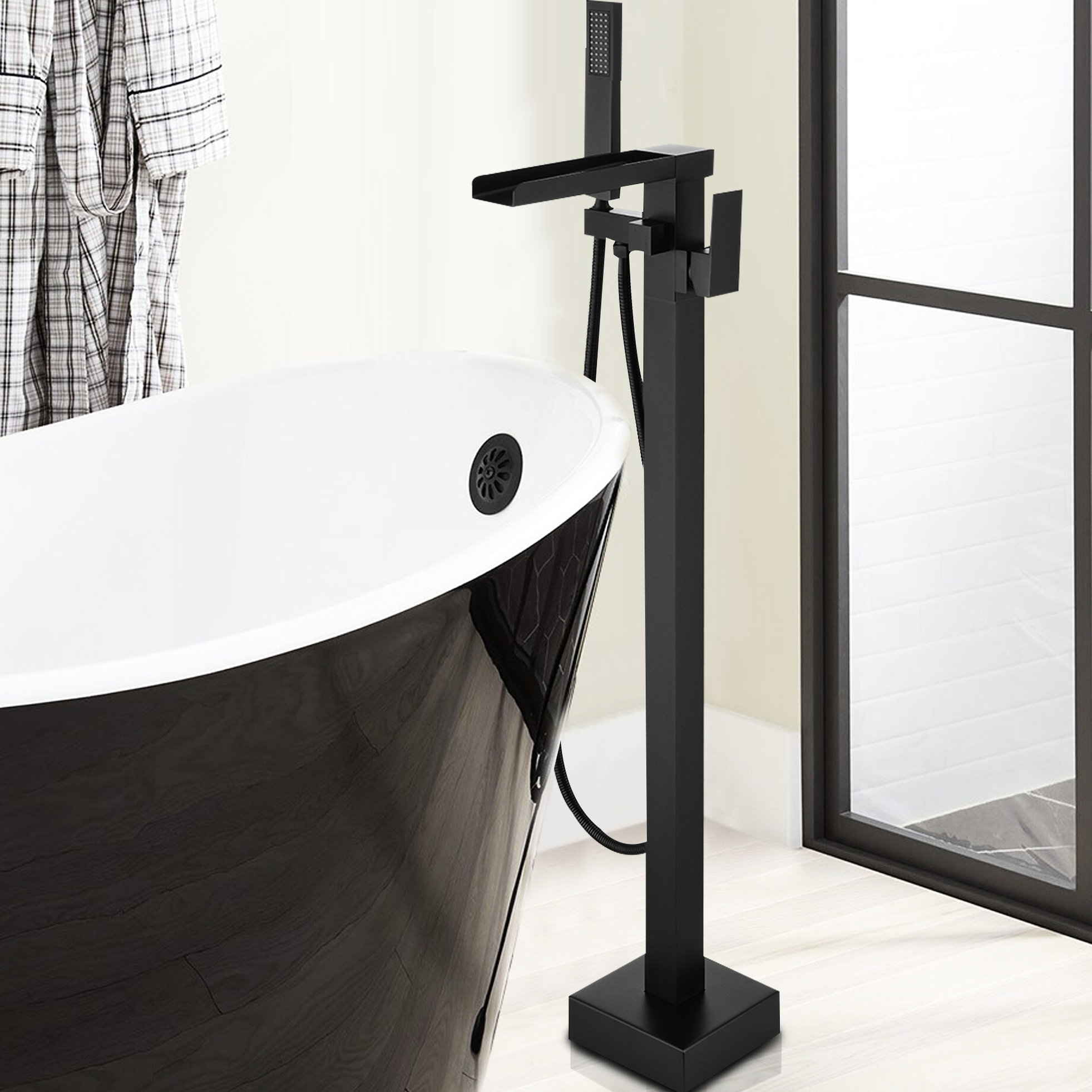 IntrospectiveIncline Single Handle Bathtub Faucet With Hand Shower ...