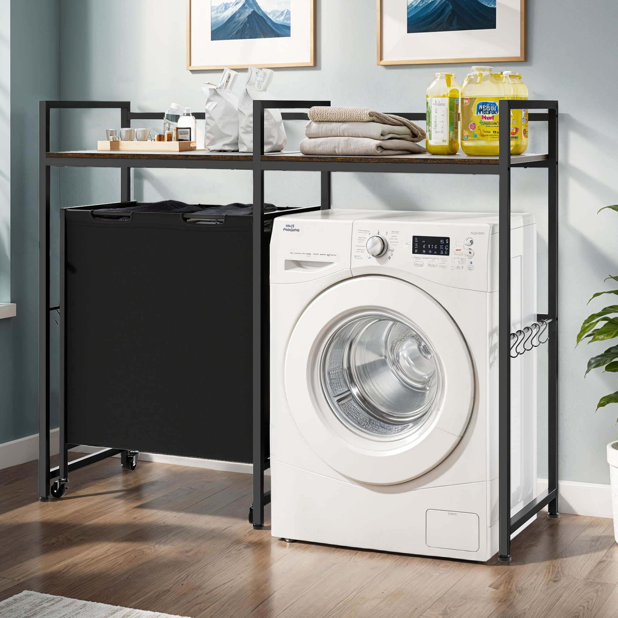 Balconera Free Standing Laundry Room Organizer With Basket & Reviews ...