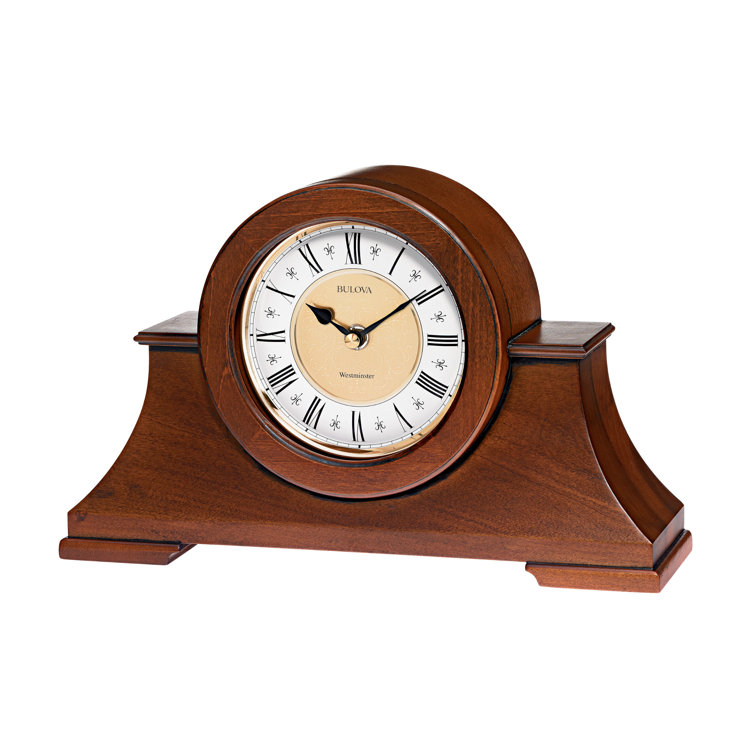Bulova Traditional Analog Tabletop Clock in Antique Walnut & Reviews ...