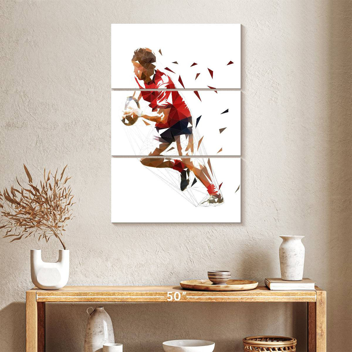 Elephant Stock Geometric Rugby Player | Wayfair