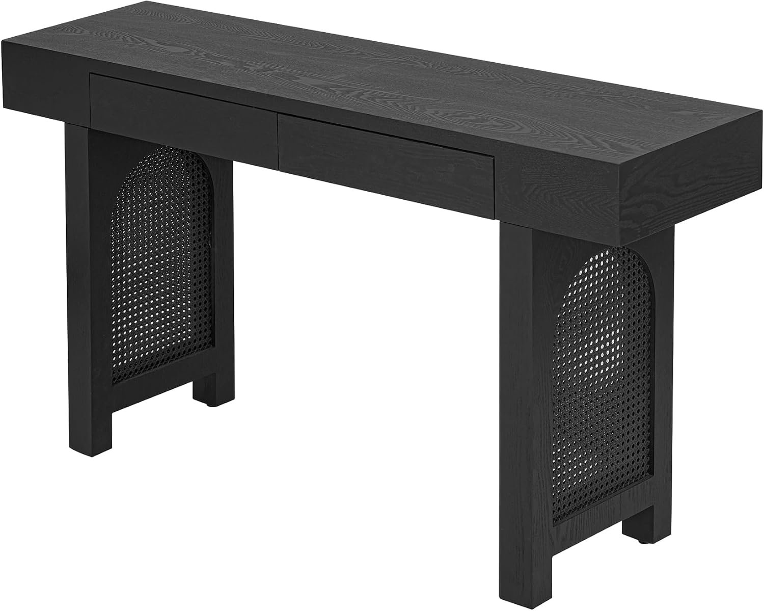 Bayou Breeze 51.9" Modern 2 Drawers Console Table With Rattan, Long ...