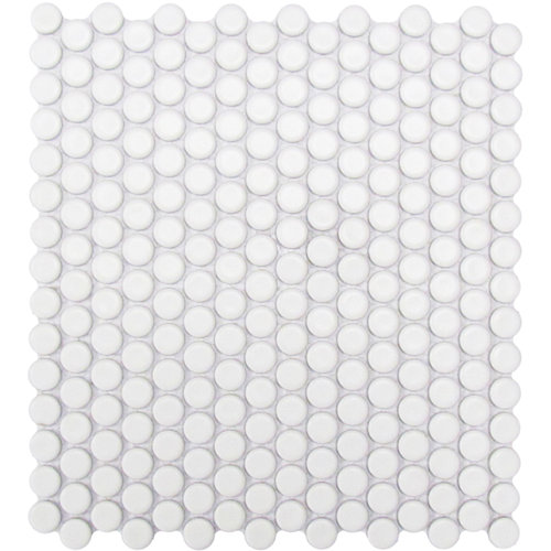 Roca Tiles MG White Penny Round 12x12 Mos & Reviews | Wayfair