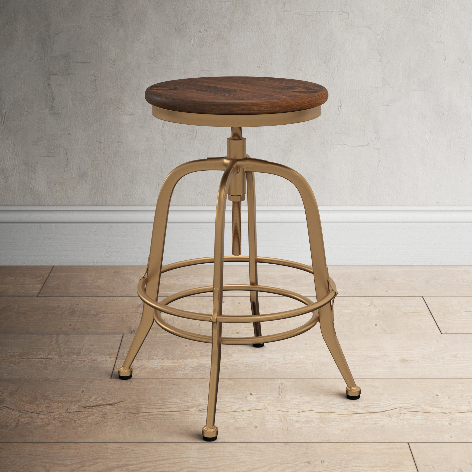 Birch Lane™ Whalen Solid Wood Adjustable Height Counter Stool & Reviews ...