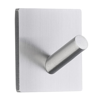 Smedbo Self-adhesive brushed stainless steel square hook | Wayfair