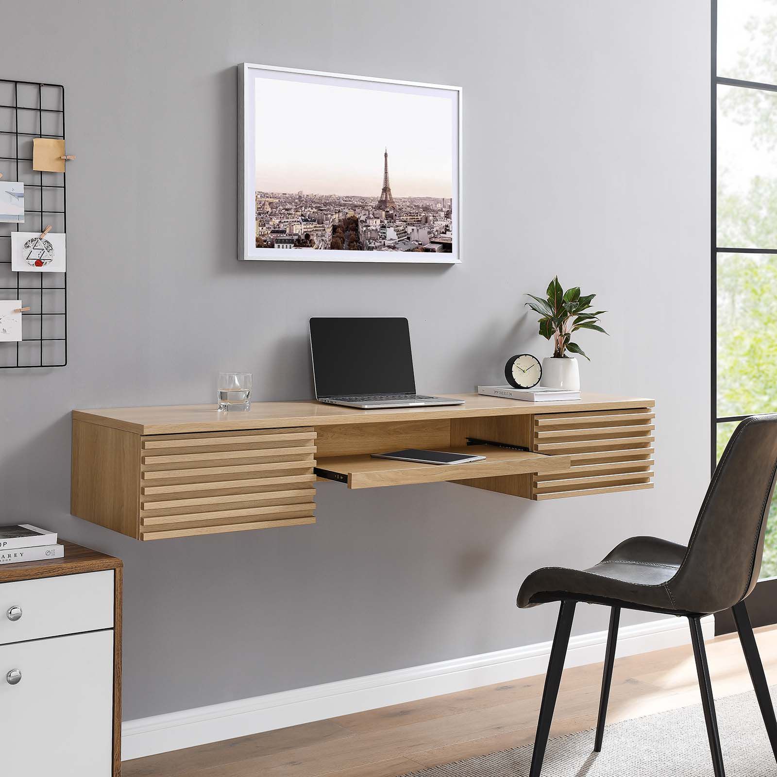 Modway Render Wall Mount Wood Office Desk & Reviews | Wayfair