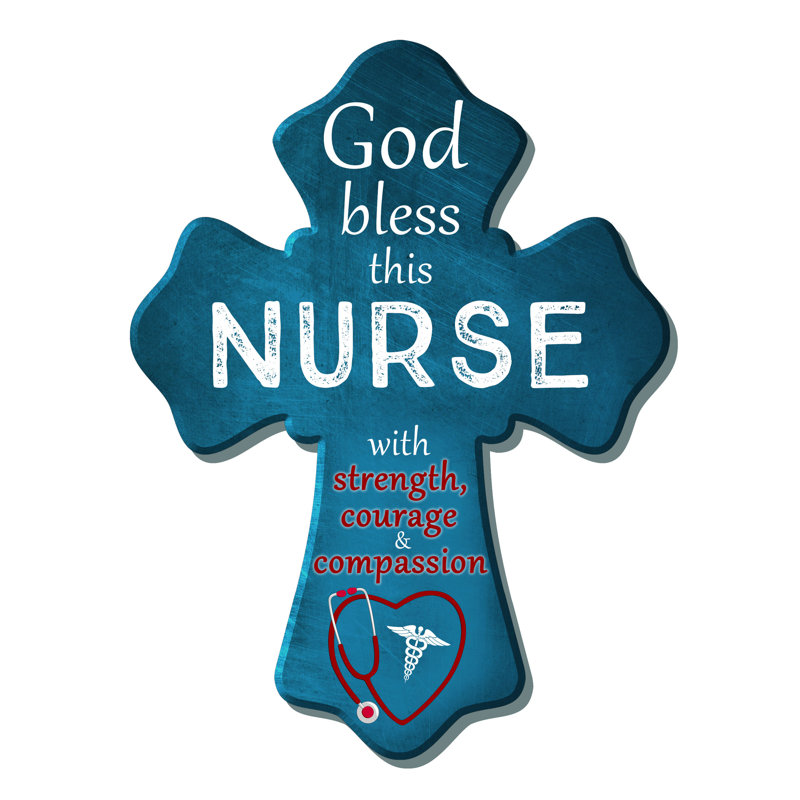 Trinx Nurse Wooden Cross | Wayfair