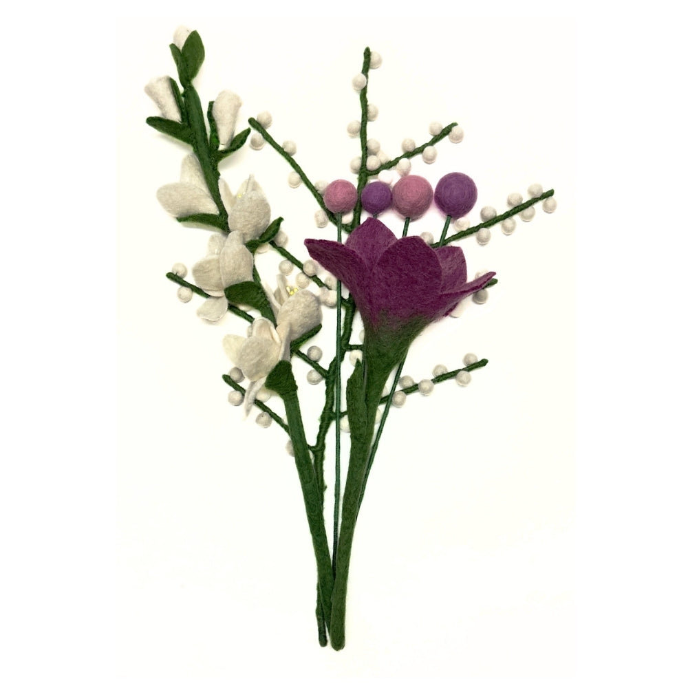 Humble Hilo Handmade Felt Bouquet Blossoms in Purple | Wayfair