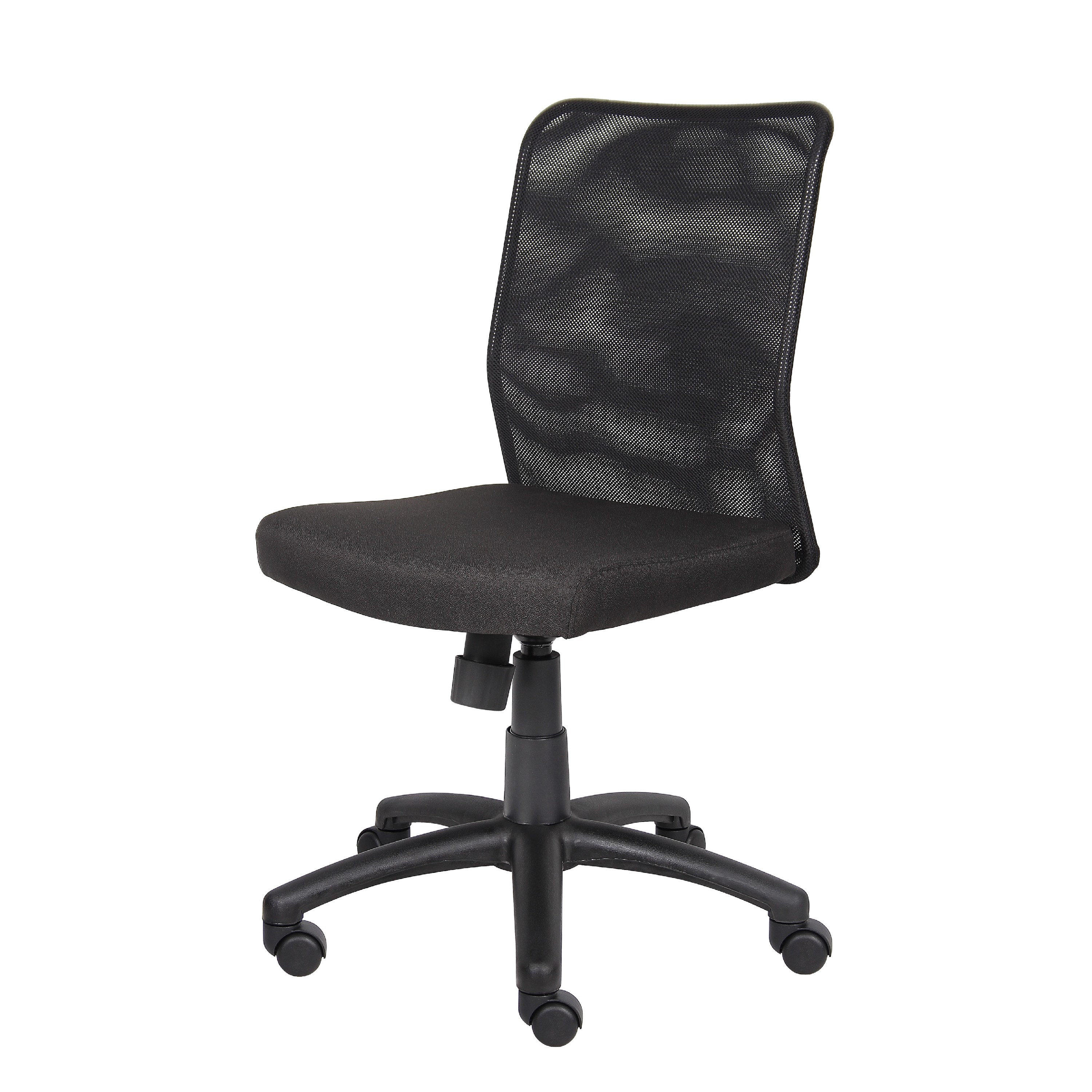 Benjara Lene Black Rolling Task Chair, Adjustable Tilt Tension ...