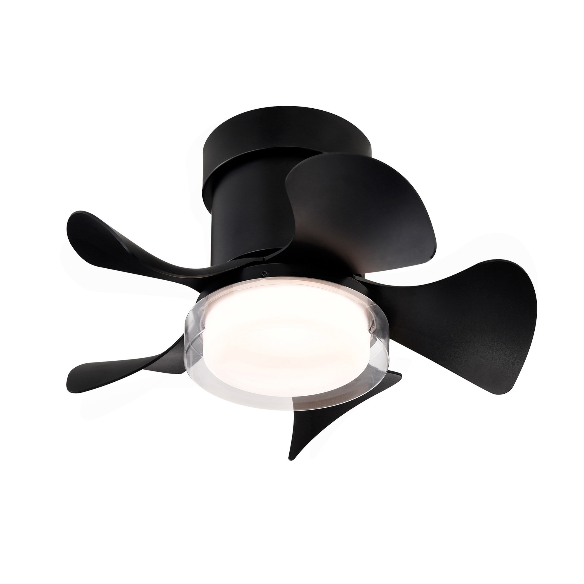 Ivy Bronx Low Noise Abs Blade Remote Ceiling Fan With Led Light For ...