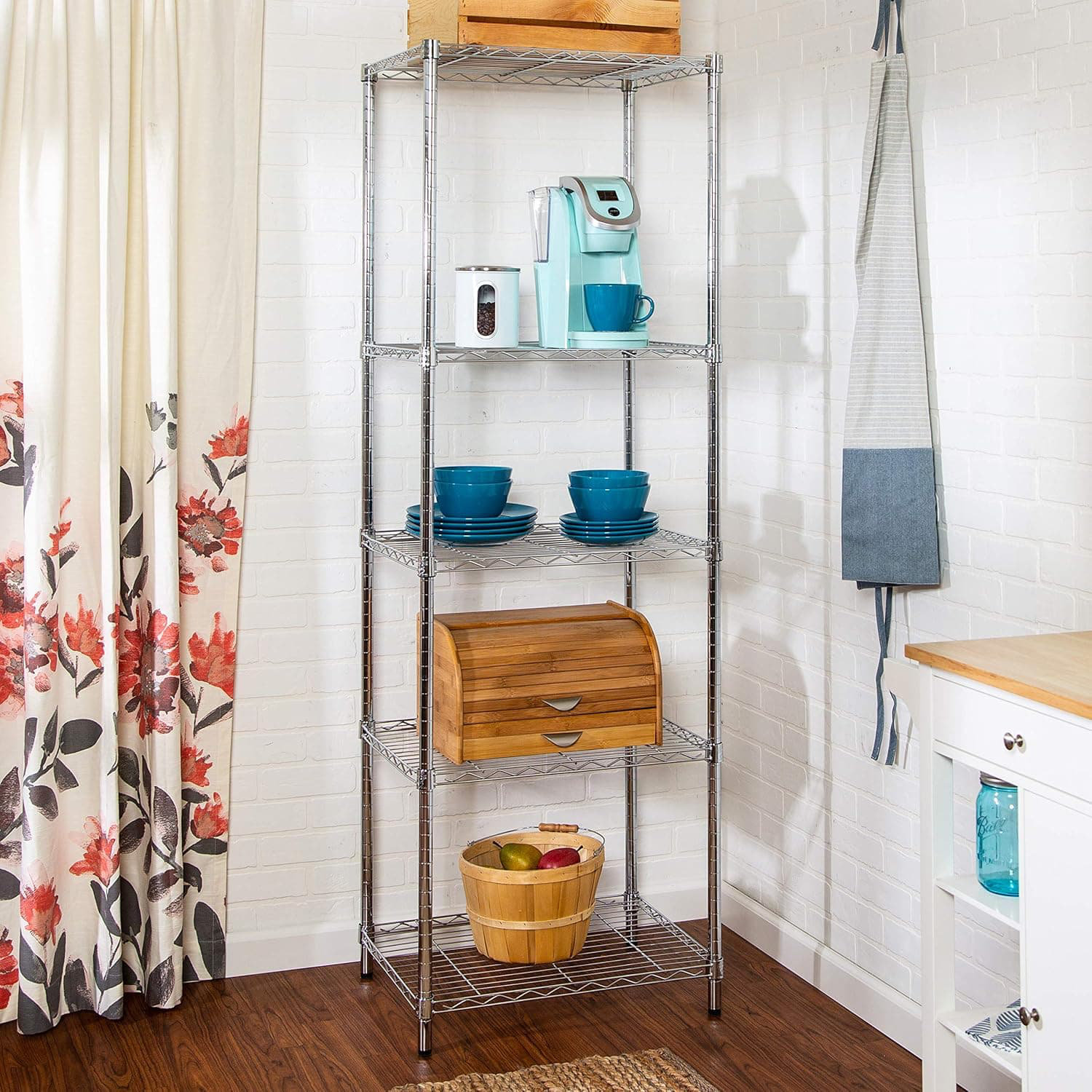 Latitude Run® 5-Tier Chrome Storage Rack, 250 lbs Weight Capacity | Wayfair