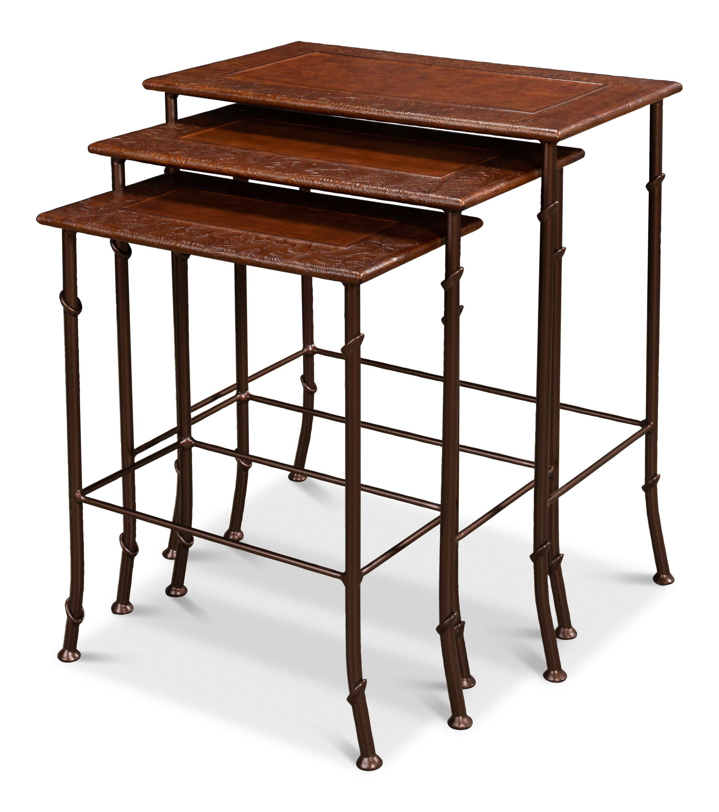 Darby Home Co Mccarron Leather 3 Piece Nesting Tables & Reviews | Wayfair