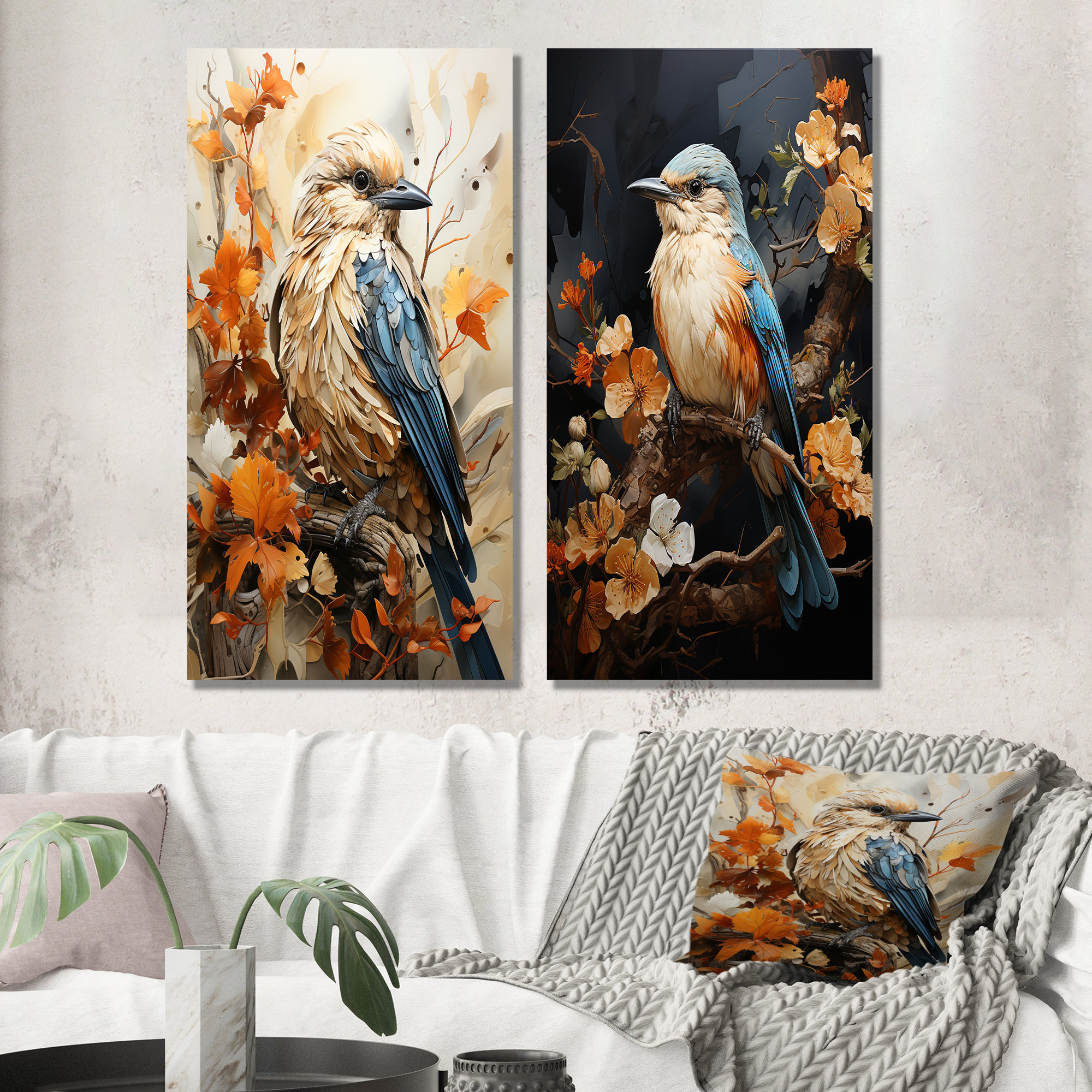 Red Barrel Studio® Bird Avian Realism - Bird Canvas Art Print Set Of 2 ...