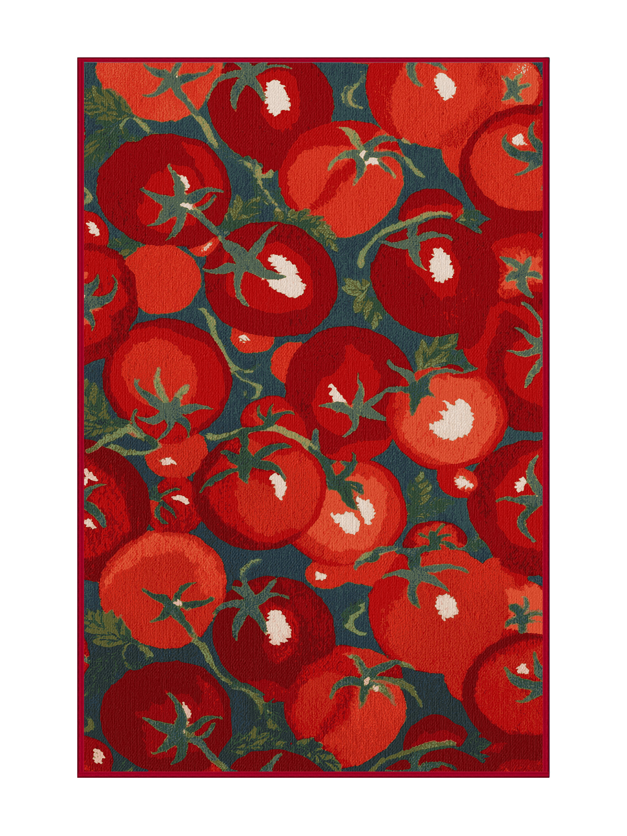 Dakota Fields Washable Tomato Cherry Vegetables Area Rug | Wayfair