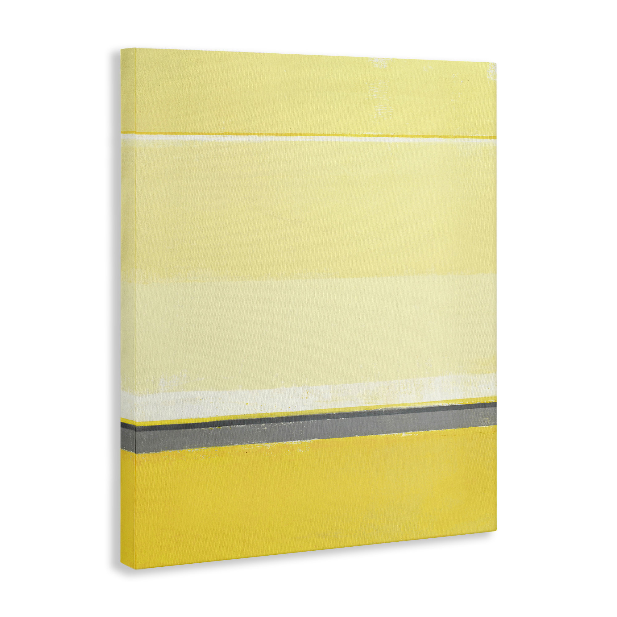 Wrought Studio™ Yellow Minimal Abstract Floater Canvas Wall Art by ...
