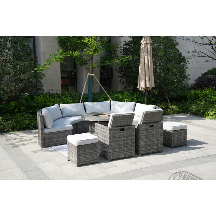 Lark Manor Areefa 10 - Person Outdoor Seating Group with Cushions | Wayfair
