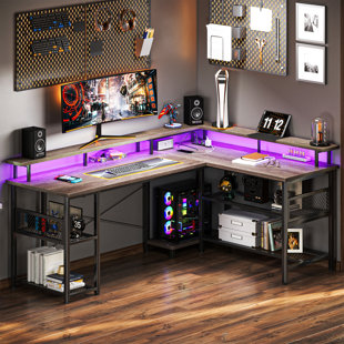 Gray L-Shaped Desks You'll Love | Wayfair