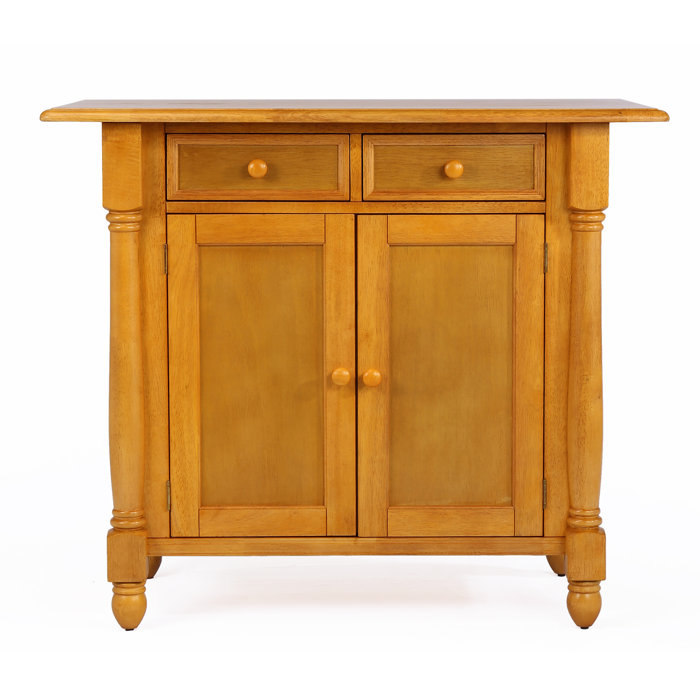 One Allium Way® Azizi Solid Wood Kitchen Island Set & Reviews | Wayfair