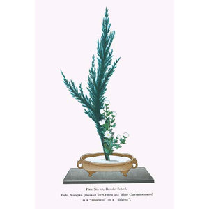 Buyenlarge " Ibuki And Shiragiku (Cypress And White Chrysanthemum ...