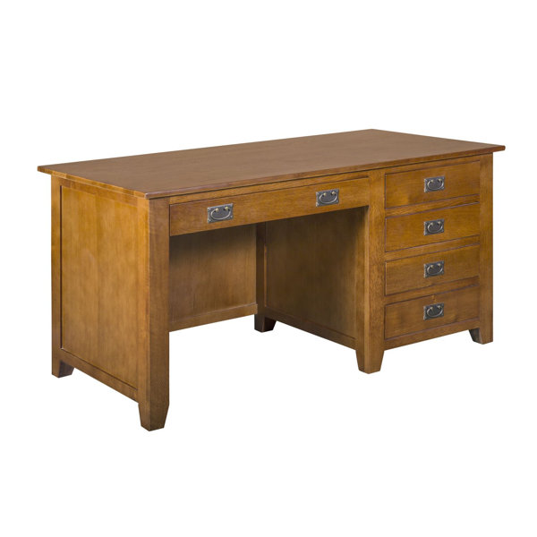 Crafters and Weavers Arts And Crafts 30'' W Rectangle Library Desk ...