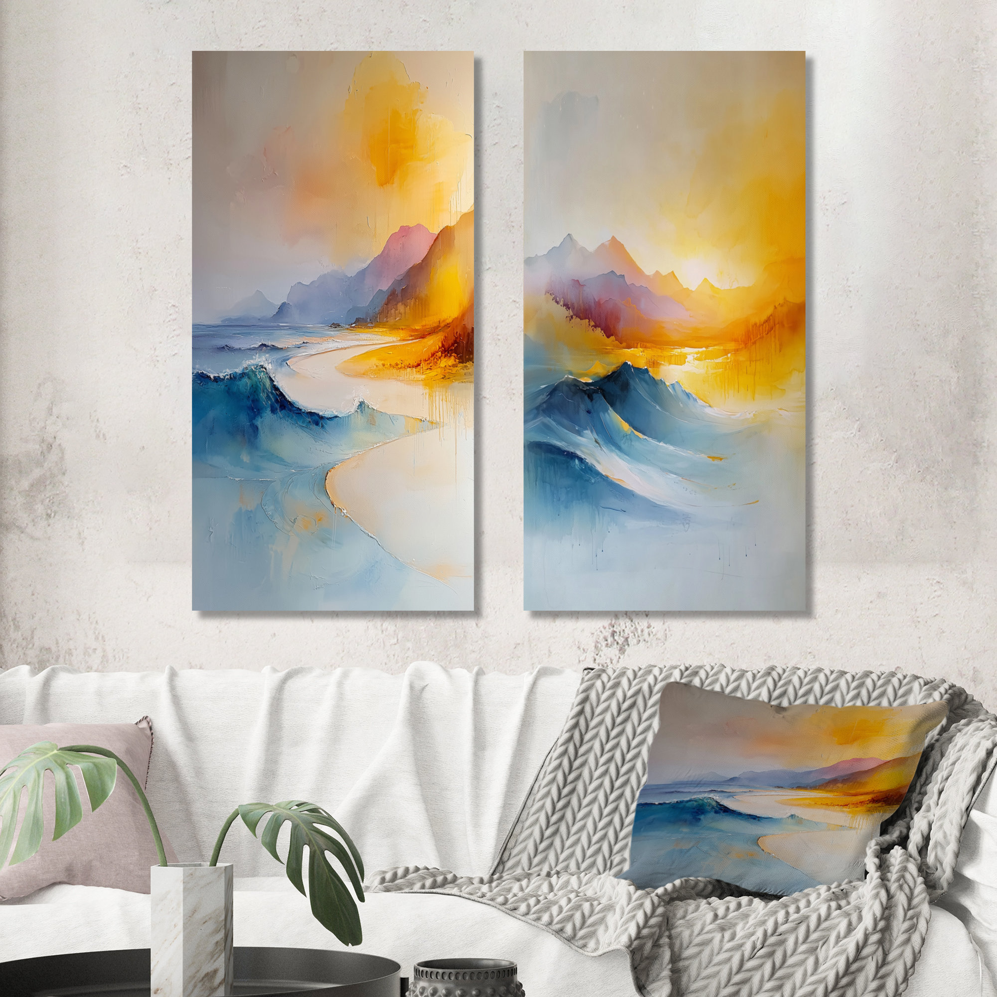Dovecove Oceanic Waves On Minimalism Coastal Scenery I - Landscapes ...