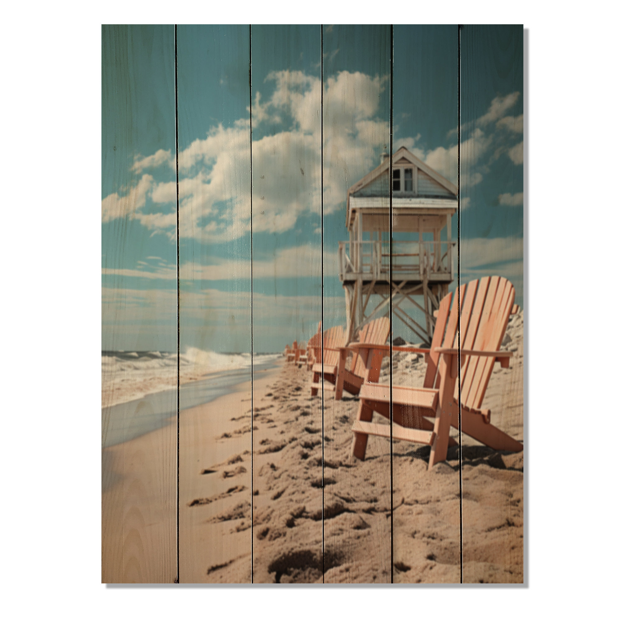 Dovecove Beach Seaside Nostalgia Black IV On Wood Print - Wayfair Canada