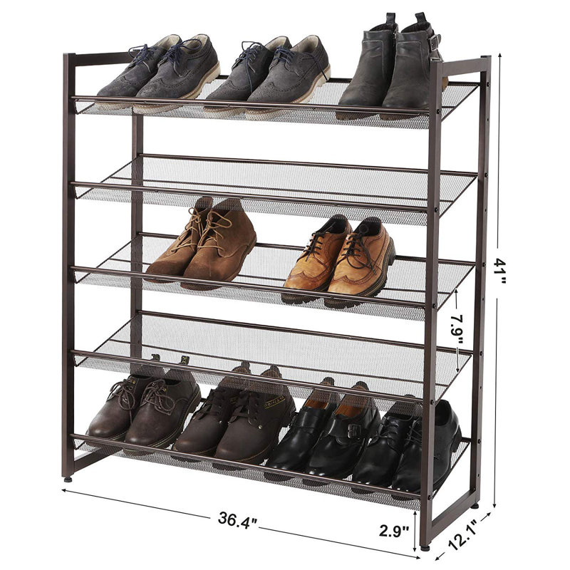 The Twillery Co.® Hasson 25 Pair Stackable Shoe Rack & Reviews | Wayfair