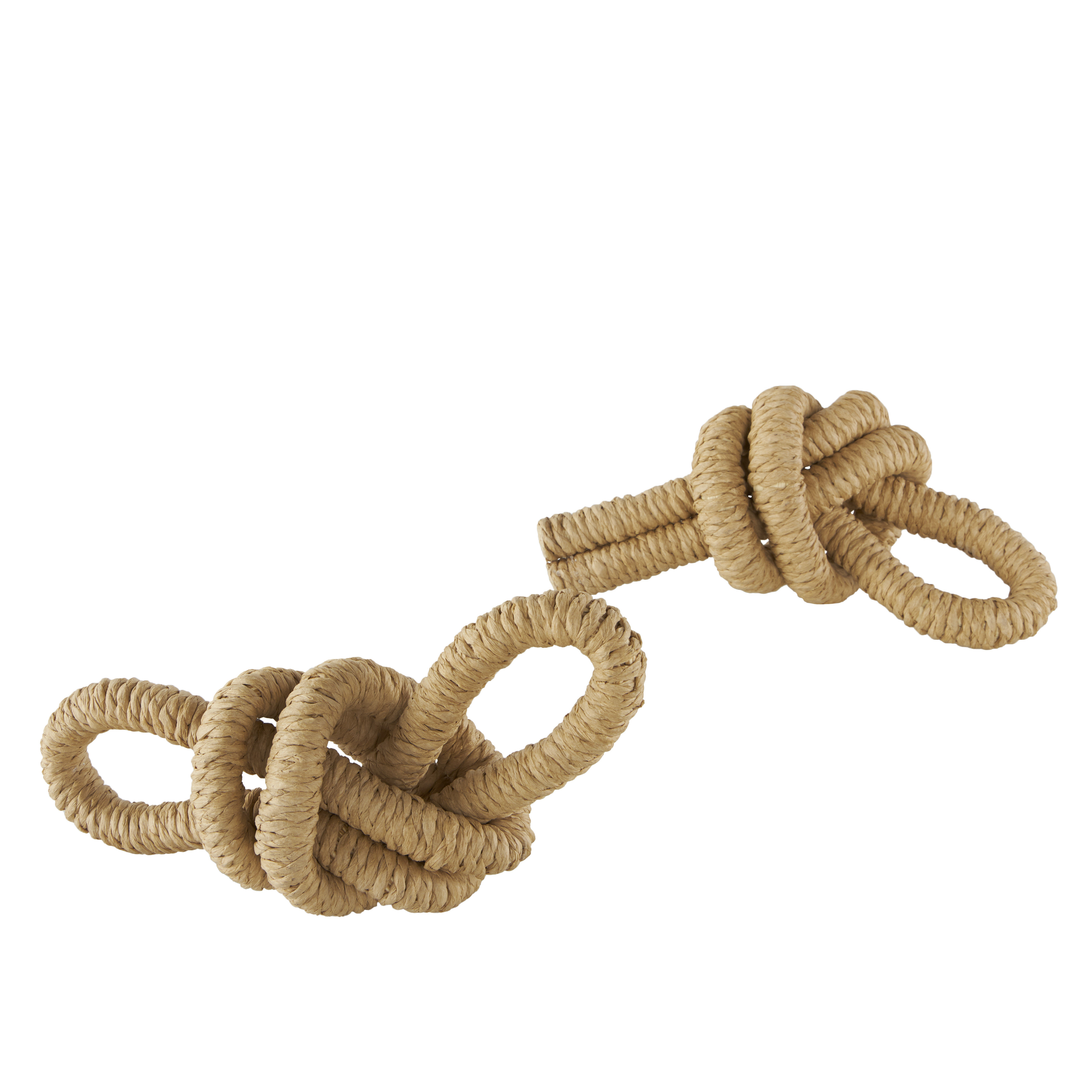 Birch Lane™ Toscani Paper Woven Knot Decorative Brown Sculpture Set ...