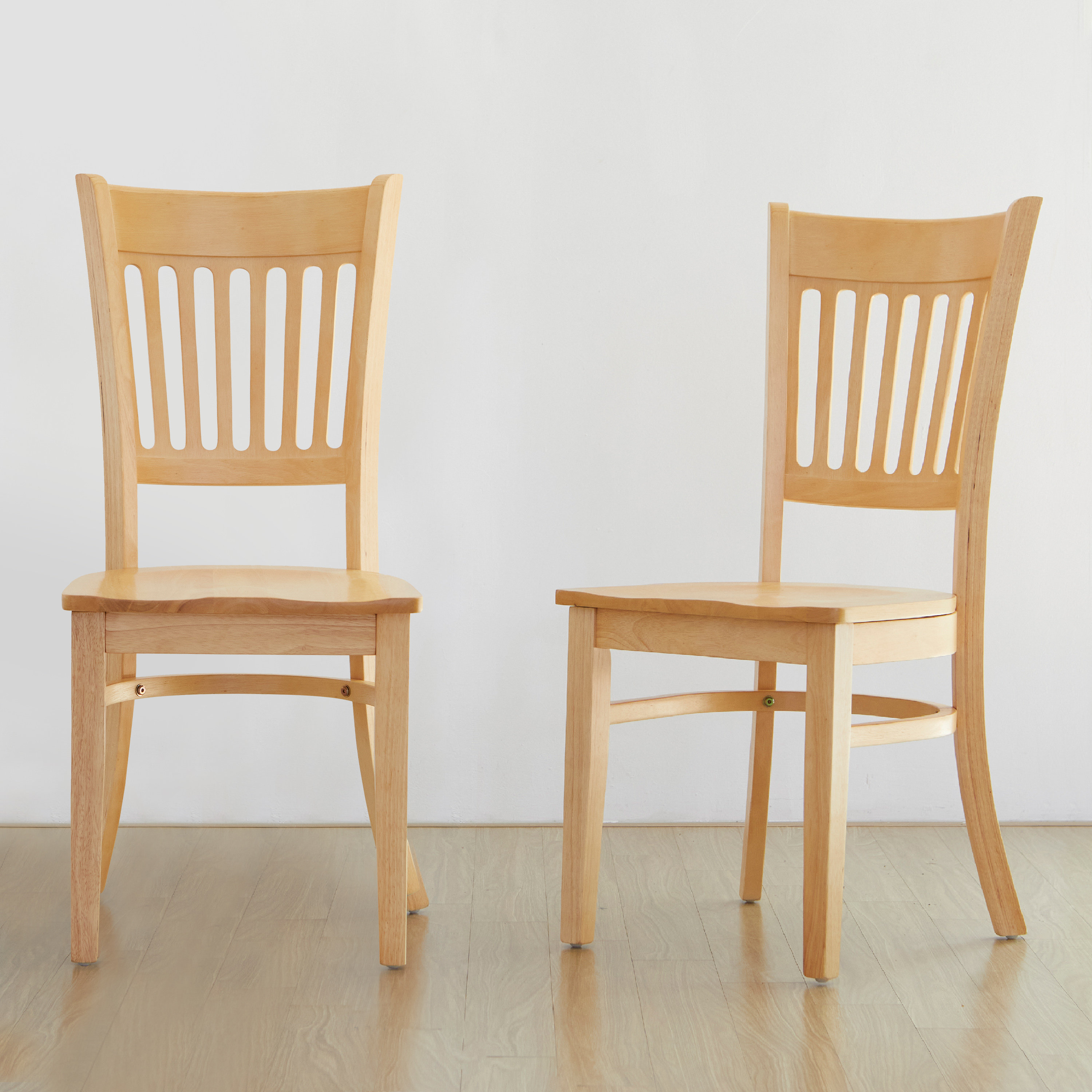 Lark Manor™ Slat Back Wooden Dining Chair With Wood Seat Set Of 2 ...