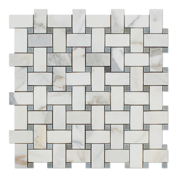Stone & Tile Shoppe, Inc. Marble Basketweave Mosaic Wall & Floor Tile ...
