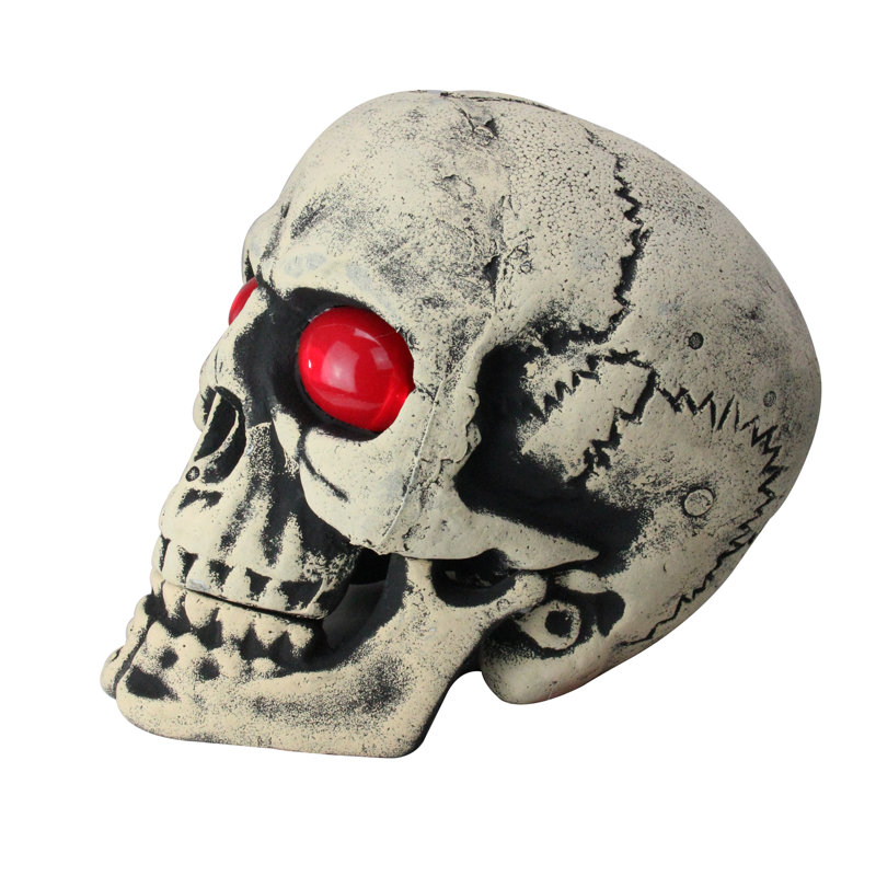 Northlight Seasonal 18" Skull Head with LED Lighted Eyes Halloween ...
