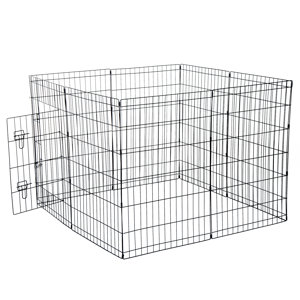 Archie & Oscar Chalk 61cm 8 Panel Indoor/Outdoor Metal Pet Pen ...