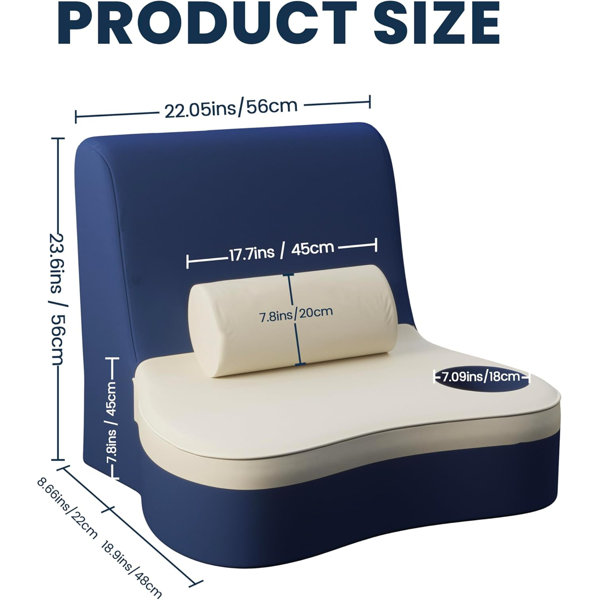 WOWMAX Waterproof Foam Floor Sofa Chair For Adults With Back Support ...